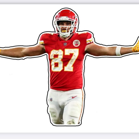 Wall Decor | Travis Kelce Te Kansas City Chiefs 4 Inch Sticker Nfl ...